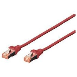 Digitus DK-1644-020/R RJ45 Netzwerkkabel, Patchkabel CAT 6 S/FTP 2.00 m Rot Halogenfrei, verdrillte Paare, mit Rastnasenschutz, Flammwidrig 1 St.