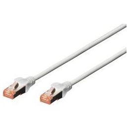 Digitus DK-1644-010 RJ45 Netzwerkkabel, Patchkabel CAT 6 S/FTP 1.00 m Grau Halogenfrei, verdrillte Paare, mit Rastnasenschutz, Flammwidrig 1 St.