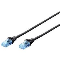 Digitus DK-1512-030/BL RJ45 Netzwerkkabel, Patchkabel CAT 5e U/UTP 3.00 m Schwarz verdrillte Paare 1 St.