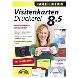 Markt & Technik Visitenkarten Druckerei 8.5 Gold Edition Vollversion, 1 Lizenz Windows B&uuml;roorganisation