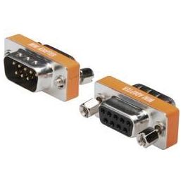 Digitus Seriell Adapter [1x D-SUB-Buchse 9pol. - 1x D-SUB-Stecker 9pol.] Silber, Orange, Schwarz