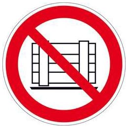 Verbotsschild Abstellen oder Lagern verboten Folie selbstklebend (&Oslash;) 400 mm ISO 7010 1 St.