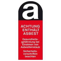 Warnschild Asbestfeinstaub Folie selbstklebend (B x H) 40 mm x 95 mm 1 St.