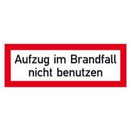 SafetyMarking 21.2630 Hinweisschild Aufzug im Brandfall nicht benutzen Folie selbstklebend (B x H) 297 mm x 105 mm 1 St.