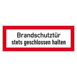 SafetyMarking 21.2546 Hinweisschild Brandschutzt&uuml;r stets geschlossen halten Folie selbstklebend (B x H) 297 mm x 105 mm 1 St.
