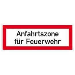 SafetyMarking 11.2648 Hinweisschild Anfahrtszone f&uuml;r Feuerwehr Aluminium (B x H) 594 mm x 210 mm 1 St.