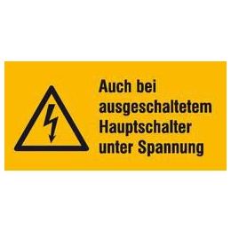 Warn-Kombischild Achtung Folie selbstklebend (B x H) 32 mm x 16 mm ISO 7010 30 St.