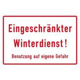 SafetyMarking 11.9775 Hinweisschild Eingeschr&auml;nkter Winterdienst Aluminium (B x H) 300 mm x 200 mm 1 St.