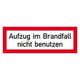 SafetyMarking 21.2883 Hinweisschild Aufzug im Brandfall nicht benutzen Folie selbstklebend (B x H) 148 mm x 52 mm 1 St.