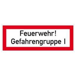 SafetyMarking 11.2640 Hinweisschild Feuerwehr! Gefahrengruppe I Aluminium (B x H) 297 mm x 105 mm 1 St.