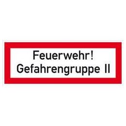 SafetyMarking 11.2642 Hinweisschild Feuerwehr! Gefahrengruppe II Aluminium (B x H) 297 mm x 105 mm 1 St.