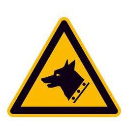 Warnschild Wachhund Aluminium 315 mm ISO 7010 1 St.