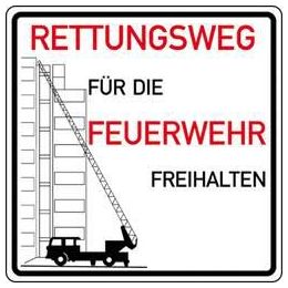 SafetyMarking 52.2763 Hinweisschild Rettungswege freihalten Aluminium (B x H) 500 mm x 500 mm 1 St.