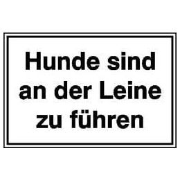 SafetyMarking 11.5453 Hinweisschild Hunde sind an der Leine zu f&uuml;hren Aluminium (B x H) 300 mm x 200 mm 1 St.