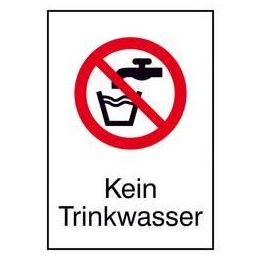 Verbotsschild Kein Trinkwasser Folie selbstklebend (B x H) 131 mm x 185 mm ISO 7010 1 St.