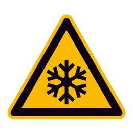 Warnschild Niedrige Temperatur/Frost Folie selbstklebend 200 mm ISO 7010 1 St.