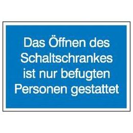 SafetyMarking 21.1319 Hinweisschild &Ouml;ffnen des Schaltschrankes ist nur befugten Personen gestattet Folie selbstklebend (B x H) 105 mm x 74 mm 1 St.