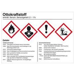 SafetyMarking 21.B2040 Gefahrstoffetikett Gefahrstoffetikett Ottokraftstoff Folie selbstklebend (B x H) 148 mm x 105 mm 1 St.