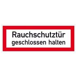 SafetyMarking 21.2862 Hinweisschild Rauchschutzt&uuml;r geschlossen halten Folie selbstklebend (B x H) 297 mm x 105 mm 1 St.
