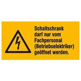 Warn-Kombischild Achtung Folie selbstklebend (B x H) 131 mm x 65 mm ISO 7010 1 St.