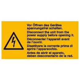 Warn-Kombischild Achtung Folie selbstklebend (B x H) 65 mm x 32 mm ISO 7010 6 St.