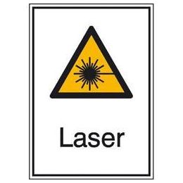 Warn-Kombischild Laser Folie selbstklebend (B x H) 131 mm x 185 mm ISO 7010 1 St.
