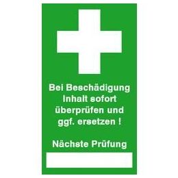 SafetyMarking 30.0975 Sicherheitssiegel Bei Besch&auml;digung Inhalt sofort &uuml;berpr&uuml;fen Gr&uuml;n Folie selbstklebend (L x B) 45 mm x 25 mm 9 St.