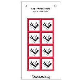SafetyMarking 30.B1045 GHS-Gefahrenpiktogramm 09 Umwelt Folie selbstklebend (B x H) 35 mm x 35 mm 8 St.