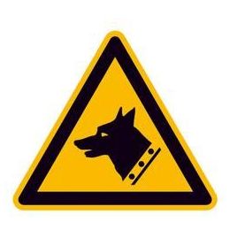 Warnschild Wachhund Folie selbstklebend 200 mm ISO 7010 1 St.