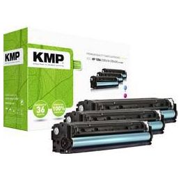 KMP Toner ersetzt HP 125A, CB541A, CB542A, CB543A Kompatibel Kombi-Pack Cyan, Magenta, Gelb 1400 Seiten H-T113CMY 1216,0030