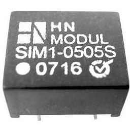 HN Power SIM1-0524S-DIL8 DC/DC-Wandler, Print 5 V/DC 24 V/DC 50 mA 1 W Anzahl Ausg&auml;nge: 1 x Inhalt 1 St.