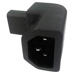 TRU COMPONENTS IEC13214-R Netz-Adapter Kaltger&auml;te-Buchse C13 - Kaltger&auml;te-Stecker C14 Gesamtpolzahl: 2 + PE Schwarz 1 St.