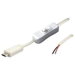 BKL Electronic MUSB 10080117 - Micro-USB Kabel Stecker mit Schalter wei&szlig; Stecker, gerade 2 polig belegt 10080117 BKL Electronic Inhalt: 1 St.