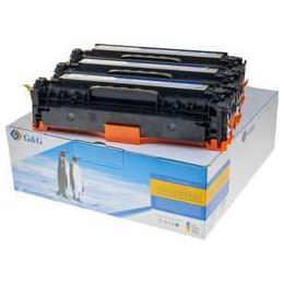 G&G Toner ersetzt HP 125A, 128A, CF373AM, CF371AM Kompatibel Kombi-Pack Cyan, Magenta, Gelb 1400 Seiten 14993