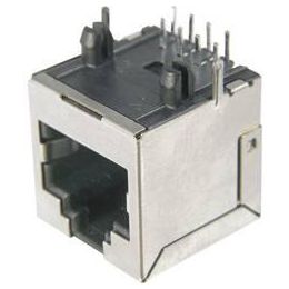 ASSMANN WSW AMJ-188-00101-CAT6 Modular Buchse, RJ45, CAT 6 AMJ-188-00101-CAT6 Buchse, Einbau horizontal Pole: 8P8C Silber 1 St.