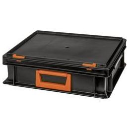 Alutec 139210110188 Kunststoffbox Magnus PC 10 (B x H x T) 400 x 133 x 300 mm Schwarz, Orange 1 St.