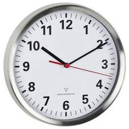 TFA Dostmann 60.3529.02 Funk Wanduhr 22 cm x 4.5 cm Aluminium Leisegang-Uhrwerk, Energiesparfunktion