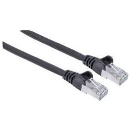 Intellinet 736855 RJ45 Netzwerkkabel, Patchkabel CAT 6a S/FTP 10.00 m Schwarz Folienschirm, Geflechtschirm, Halogenfrei 1 St.
