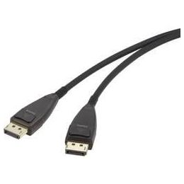 Renkforce DisplayPort Anschlusskabel DisplayPort Stecker, DisplayPort Stecker 20.00 m Schwarz RF-3770962 8K UHD, vergoldete Steckkontakte DisplayPort-Kabel