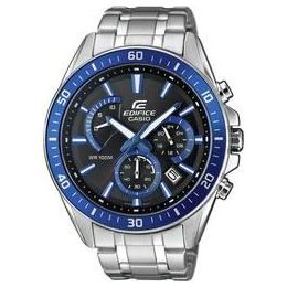 Casio Chronograph Armbanduhr EFR-552D-1A2VUEF (L x B x H) 53 x 47 x 12.3 mm Silber-Blau Geh&auml;usematerial=Edelstahl Material (Armband)=Edelstahl