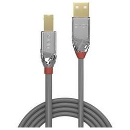 LINDY USB-Kabel USB 2.0 USB-A Stecker, USB-B Stecker 3.00 m Grau 36643
