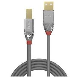 LINDY USB-Kabel USB 2.0 USB-A Stecker, USB-B Stecker 2.00 m Grau 36642