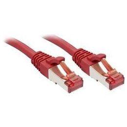 LINDY 47734 RJ45 Netzwerkkabel, Patchkabel CAT 6 S/FTP 2.00 m Rot mit Rastnasenschutz 1 St.
