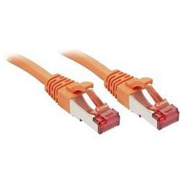 LINDY 47807 RJ45 Netzwerkkabel, Patchkabel CAT 6 S/FTP 1.00 m Orange mit Rastnasenschutz 1 St.