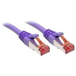 LINDY 47822 RJ45 Netzwerkkabel, Patchkabel CAT 6 S/FTP 1.00 m Violett mit Rastnasenschutz 1 St.