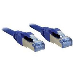 LINDY 47148 RJ45 Netzwerkkabel, Patchkabel CAT 6a S/FTP 1.50 m Blau mit Rastnasenschutz 1 St.