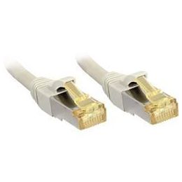 LINDY 47261 RJ45 Netzwerkkabel, Patchkabel CAT 6a (Rohkabel CAT 7) S/FTP 0.50 m Grau mit Rastnasenschutz 1 St.