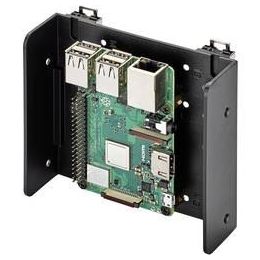 Renkforce DIN-Rail-Halterung Passend f&uuml;r (Entwicklungskits): Raspberry Pi&reg;, Arduino, Banana Pi zur Hutschienenmontage Schwarz