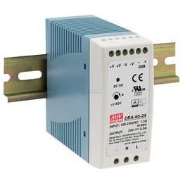 MEAN WELL DRA-60-24 Hutschienen-Netzteil (DIN-Rail) 24 V/DC 2.5 A 60 W Anzahl Ausg&auml;nge:1 x Inhalt 1 St.