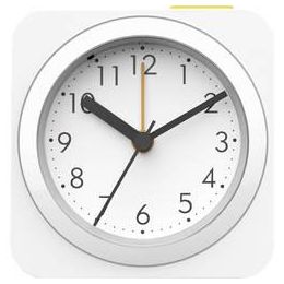 Techno Line Modell B Quarz Wecker Wei&szlig; Alarmzeiten 1